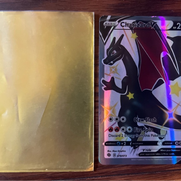 Pokemon | Toys | Pokemon Charizard V Trading Card Black And Red | Poshmark